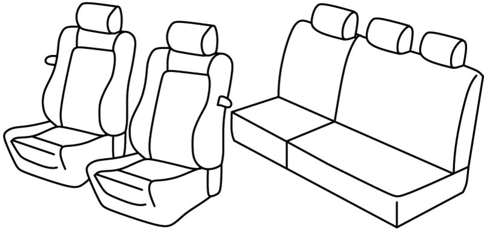 presvlake za sjedala odgovaraju za Fiat Punto 2, 1999>2007 - HGT ...